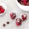 3-Ingredient Dark Chocolate Filled Raspberries with Coconut