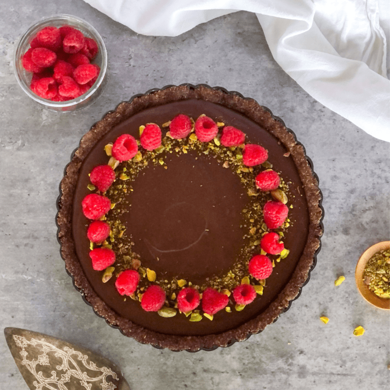 Dark Chocolate Raspberry Tart