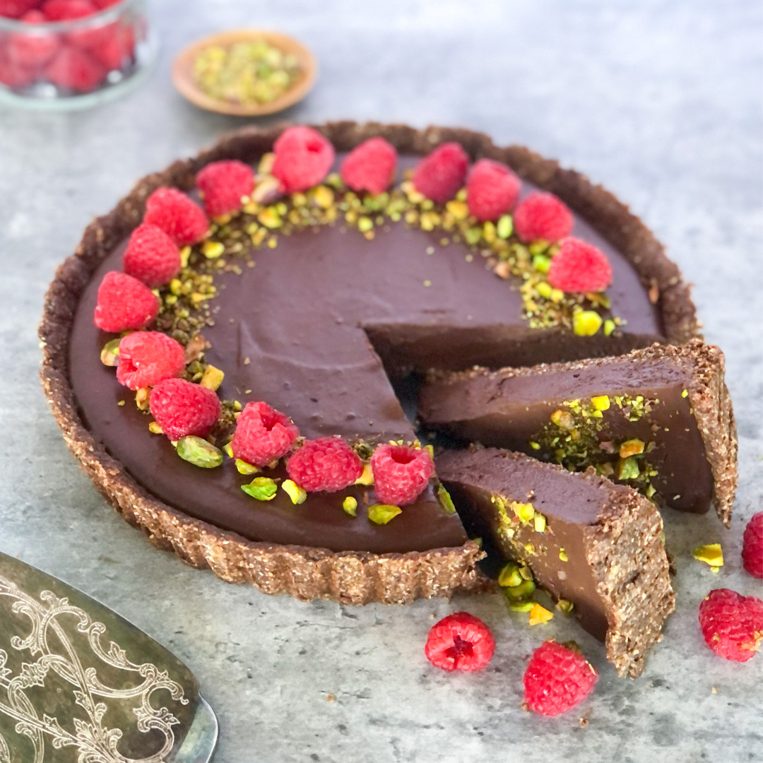 Dark Chocolate Raspberry Tart