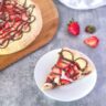 Easy Strawberry Nutella Dessert Pizza with Mascarpone