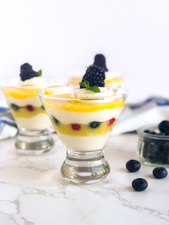 Lemon Curd Parfaits with Berries | SemiSweet Bites