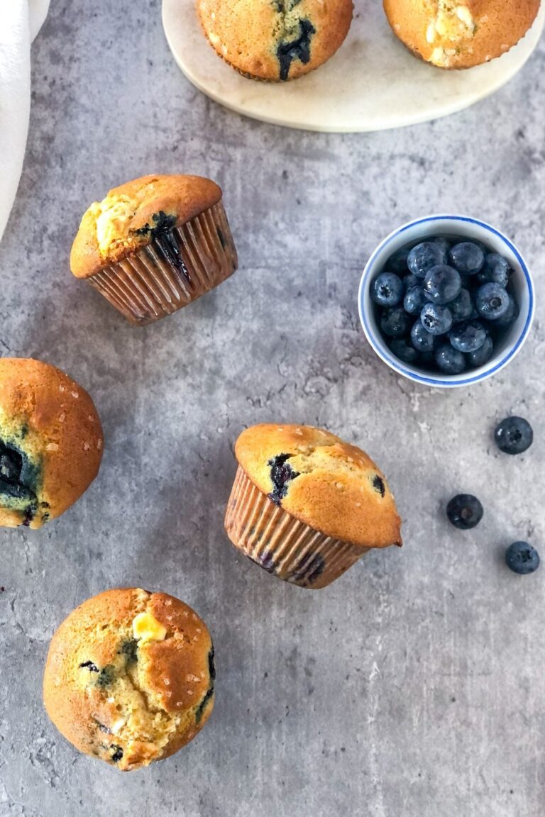 Blueberry White Chocolate Muffins