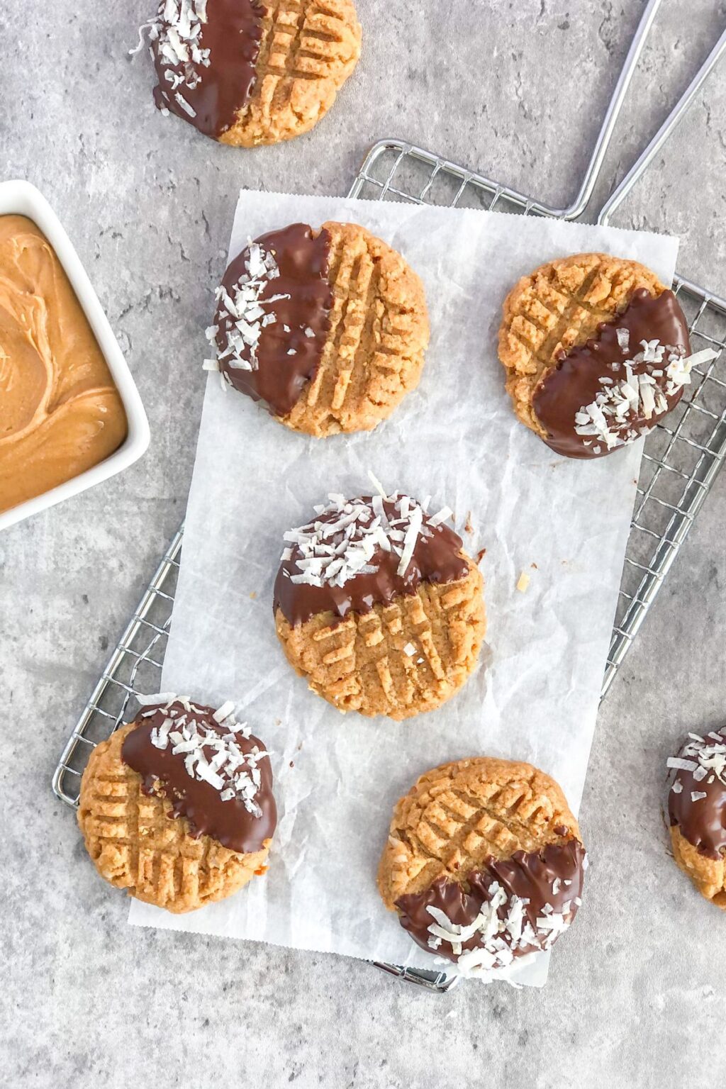 Flourless Coconut Peanut Butter Cookies