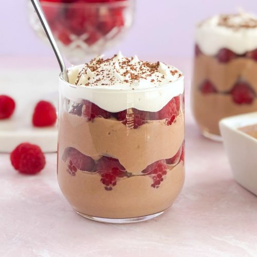 Chocolate Yogurt Parfaits with Raspberries